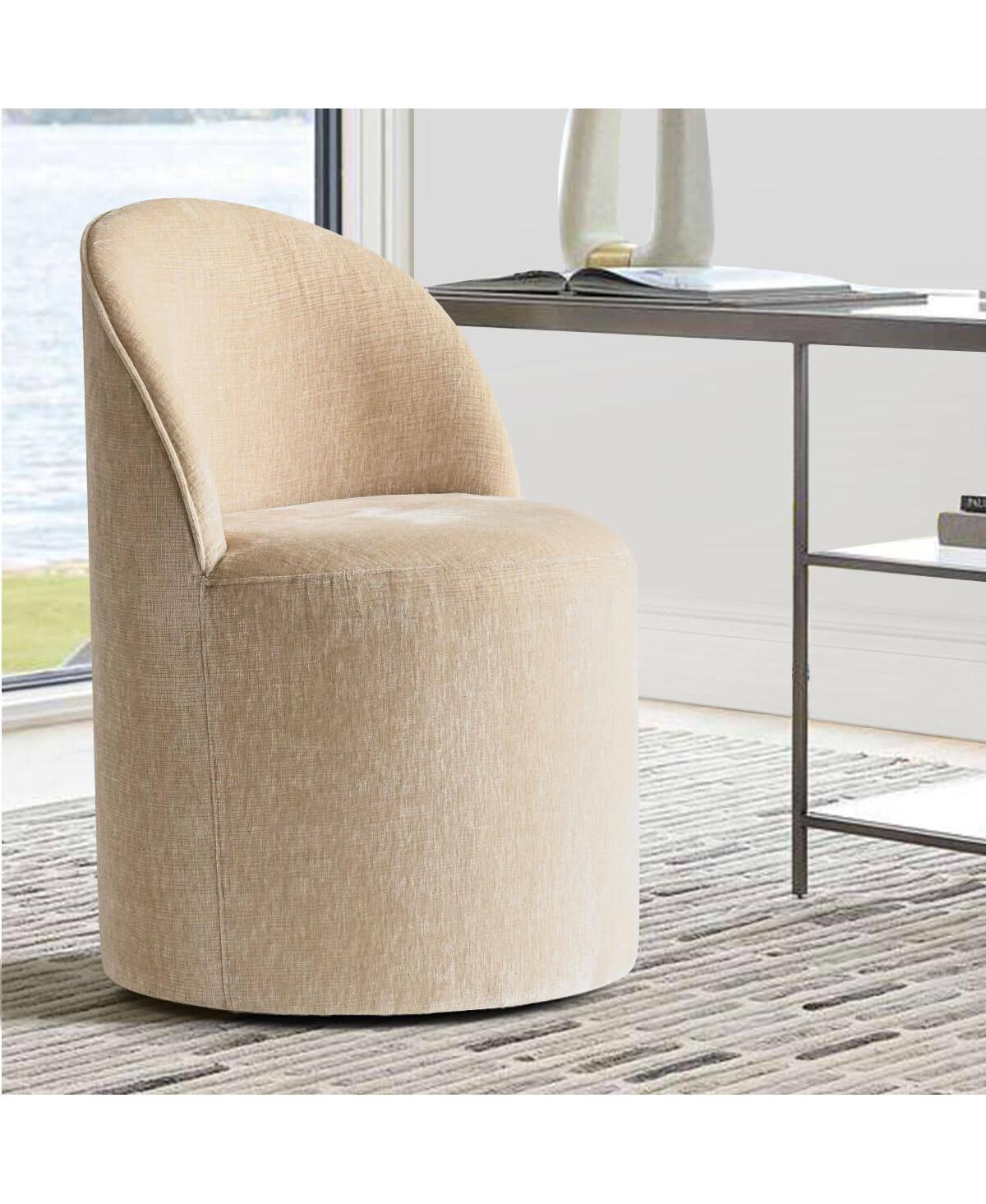 Click here for Maison Boucle Chenille Swivel Office Chair with Ca... prices