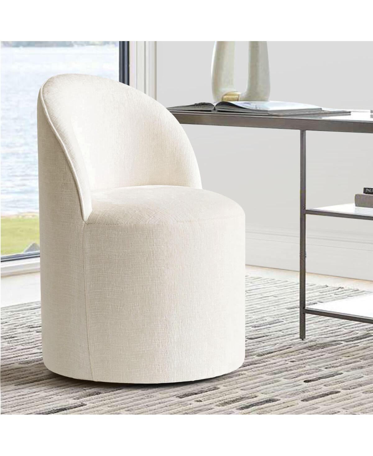 Click here for Maison Boucle Chenille Swivel Office Chair with Ca... prices