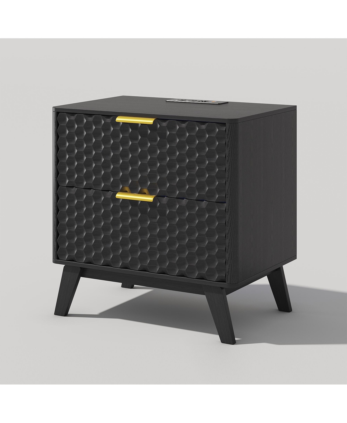 Click here for Vlsrka 23.6-Inch Wide 2-Drawer Nightstand with Bui... prices