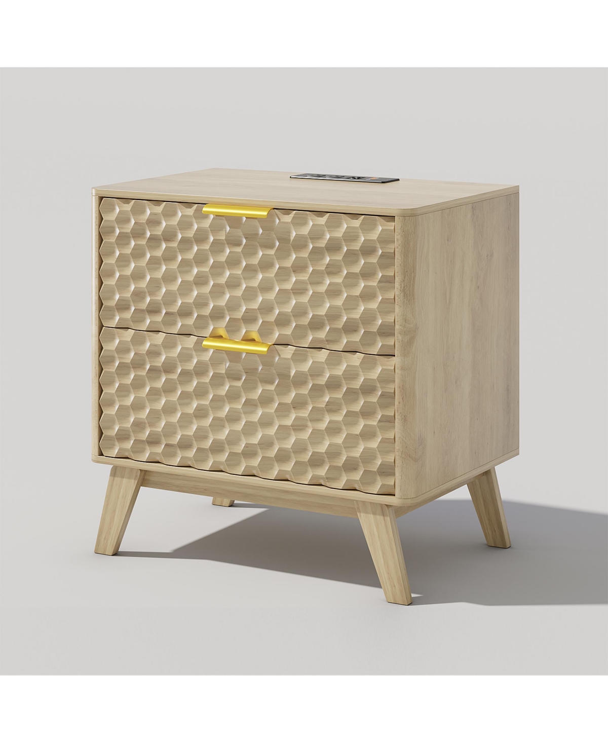 Click here for Vlsrka 23.6-Inch Wide 2-Drawer Nightstand with Bui... prices