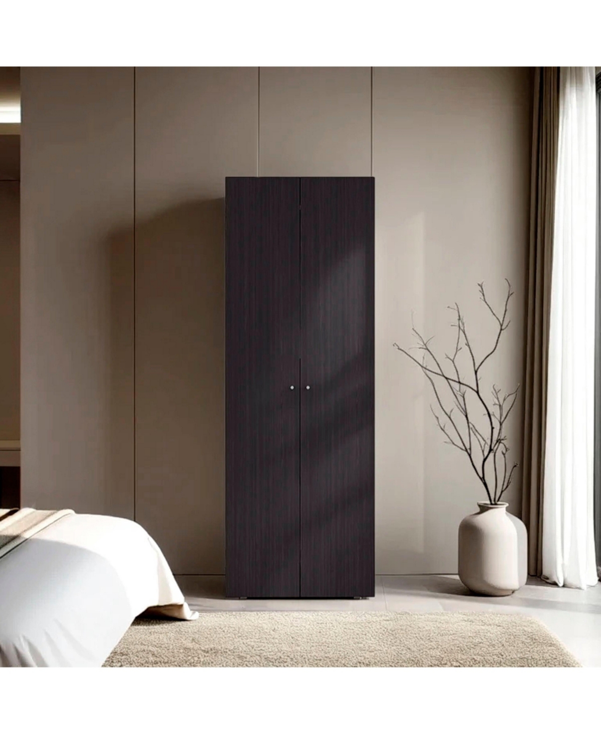 Click here for Fm Furniture Basin 2-Door Tall Wardrobe Cabinet 66... prices