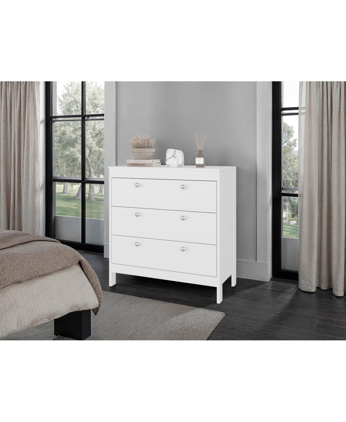Click here for Fm Furniture Reti 3-Drawer Chest with Functional S... prices
