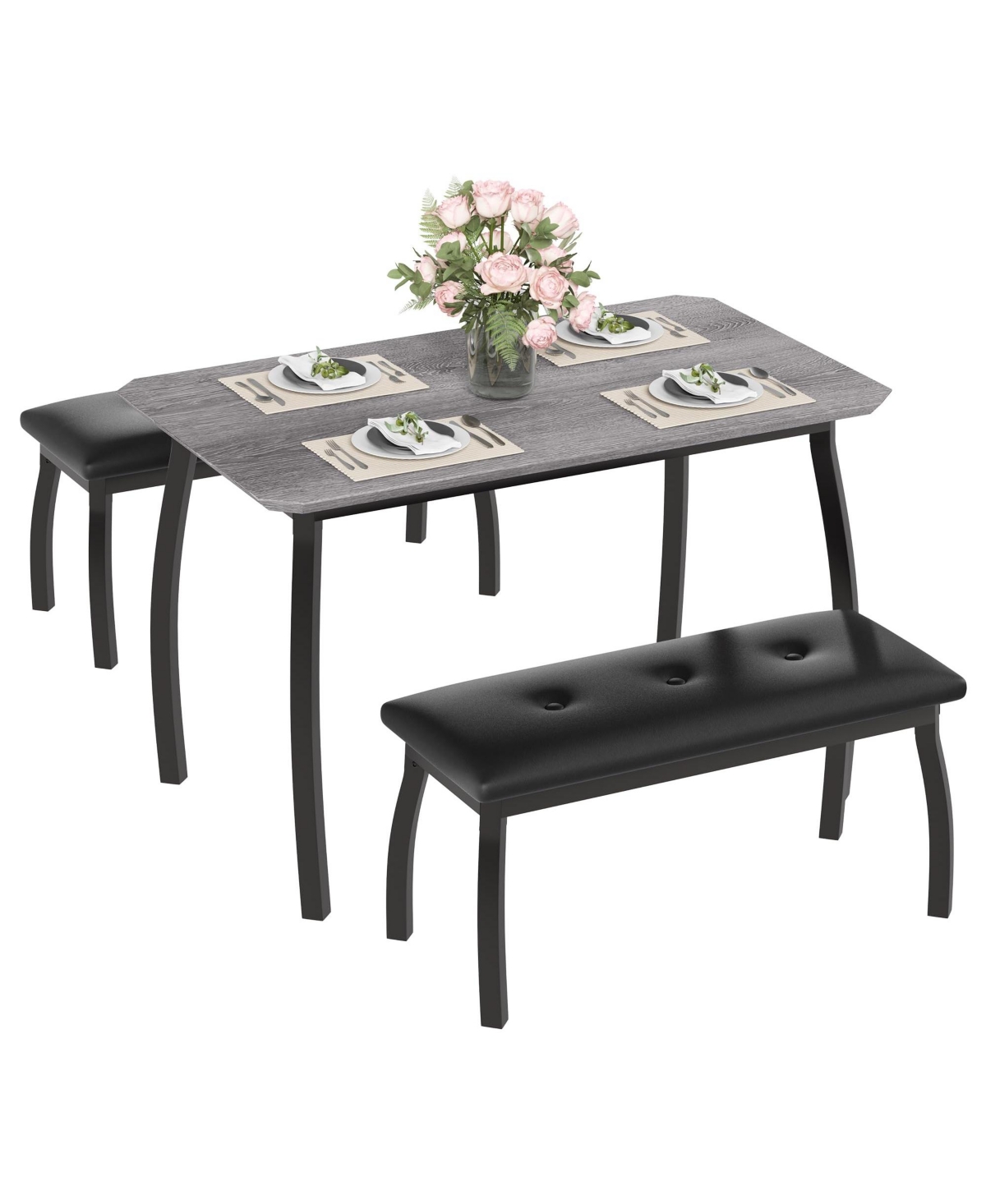 Click here for gaomon 3-Piece Modern Retro 2-Person Dining Table... prices
