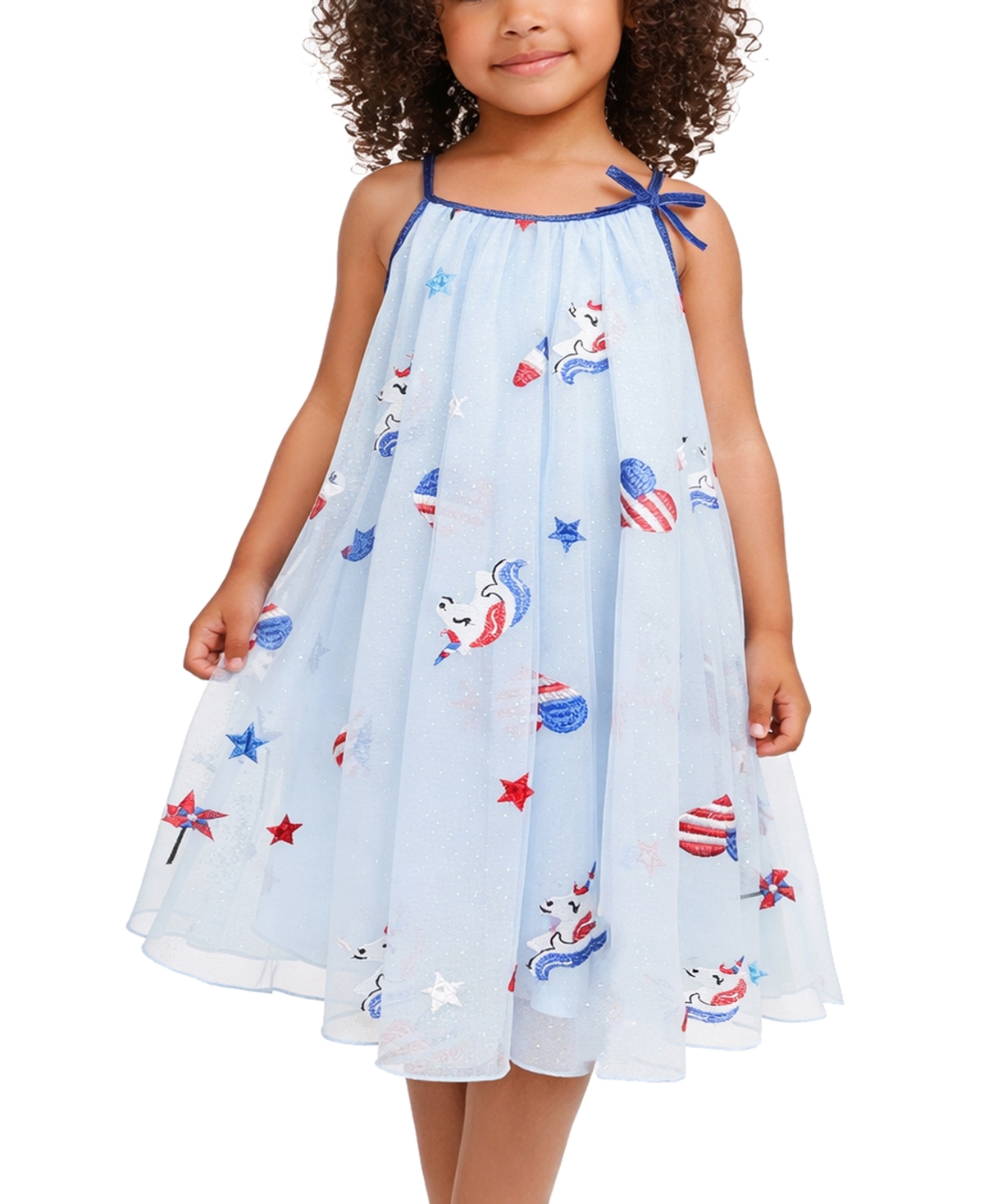 Click here for Pink & Violet Girls 2T-6X Mesh Fluffy Dress - Blue prices