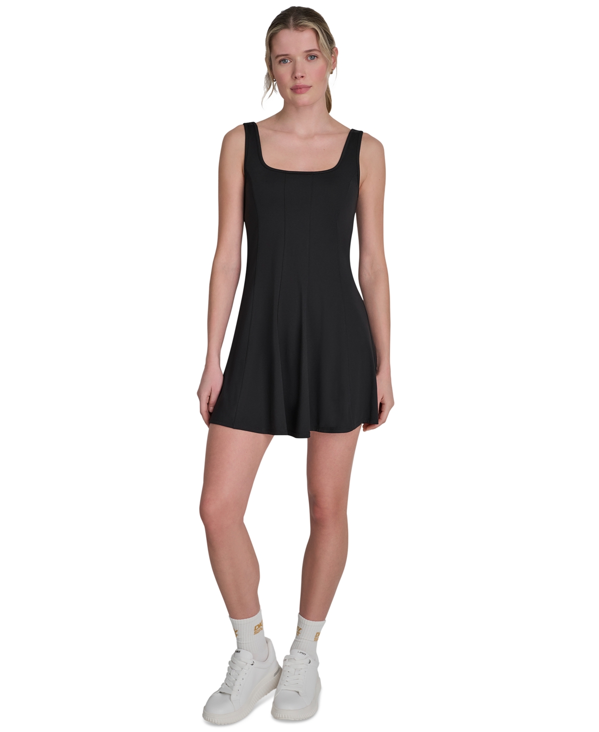 Click here for Dkny Sport Womens Balance Compression Skater Dress... prices