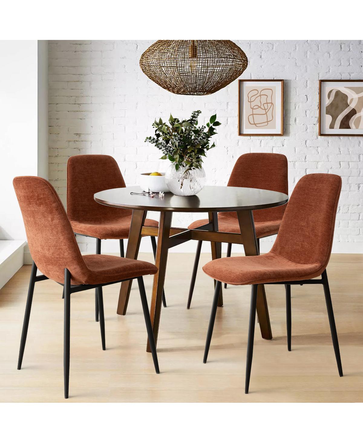Click here for Maison Boucle Modern Chenille Upholstered Dining C... prices