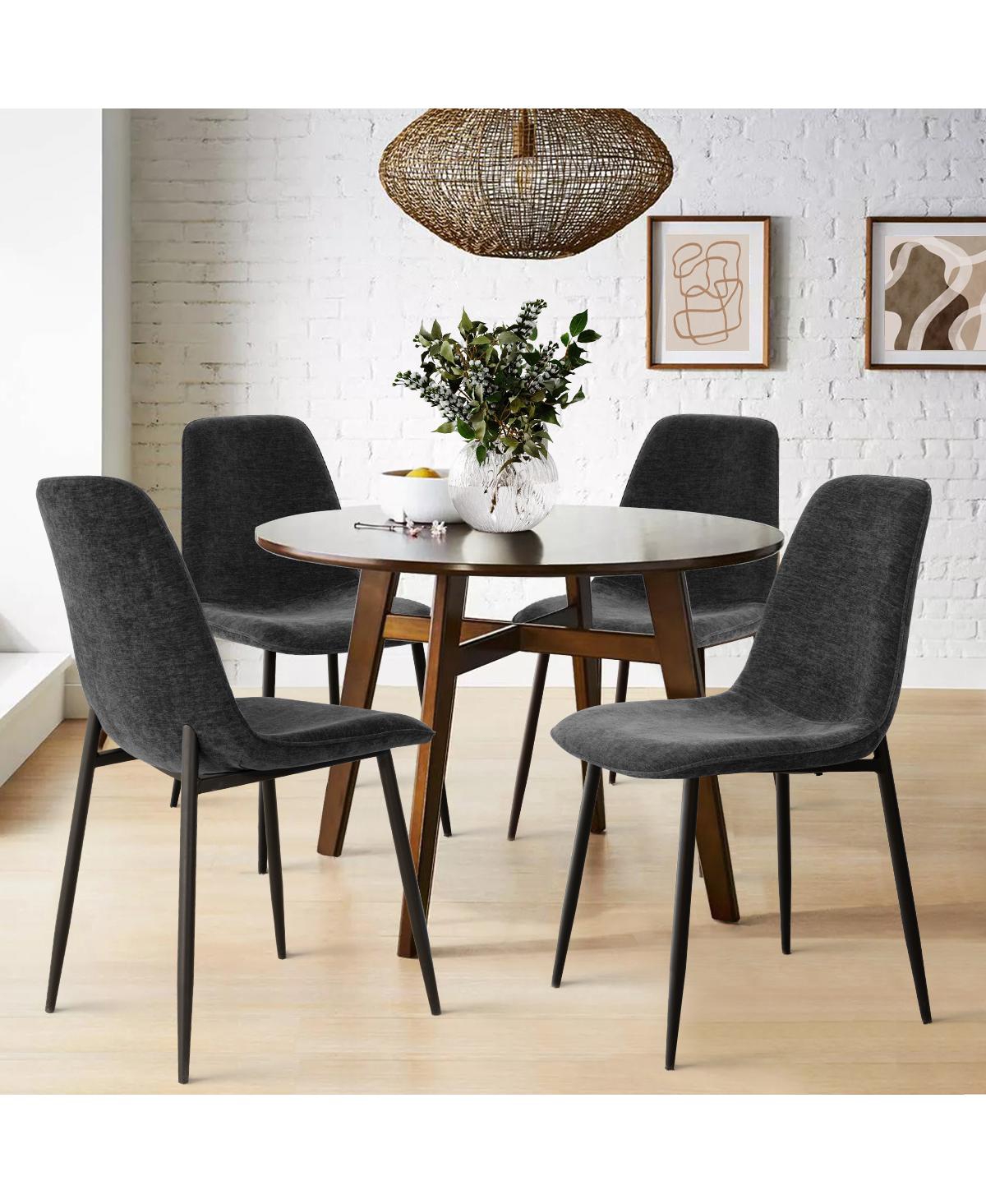Click here for Maison Boucle Modern Chenille Upholstered Dining C... prices