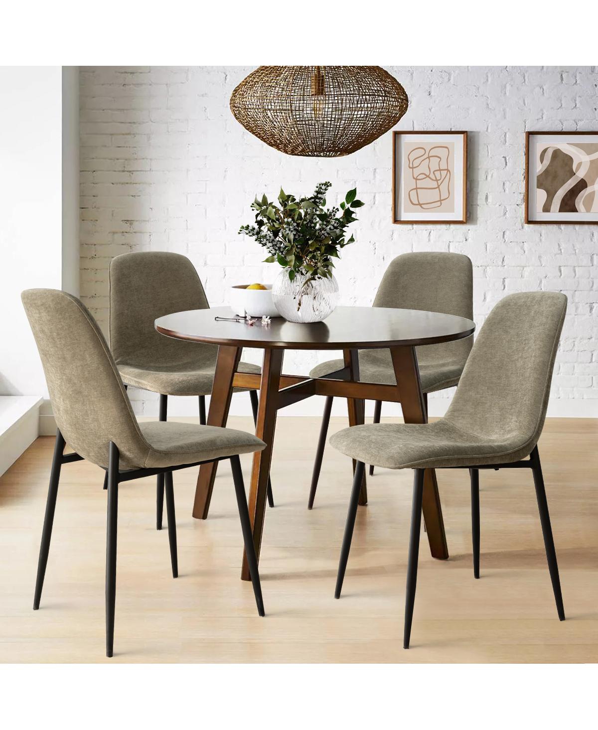 Click here for Maison Boucle Modern Chenille Upholstered Dining C... prices