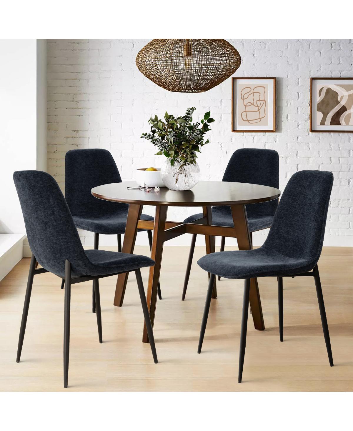 Click here for Maison Boucle Modern Chenille Upholstered Dining C... prices