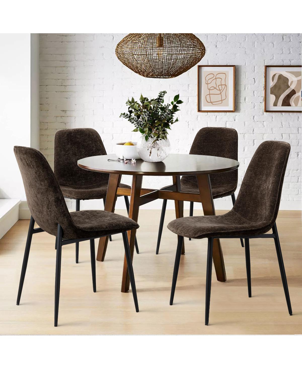 Click here for Maison Boucle Modern Chenille Upholstered Dining C... prices
