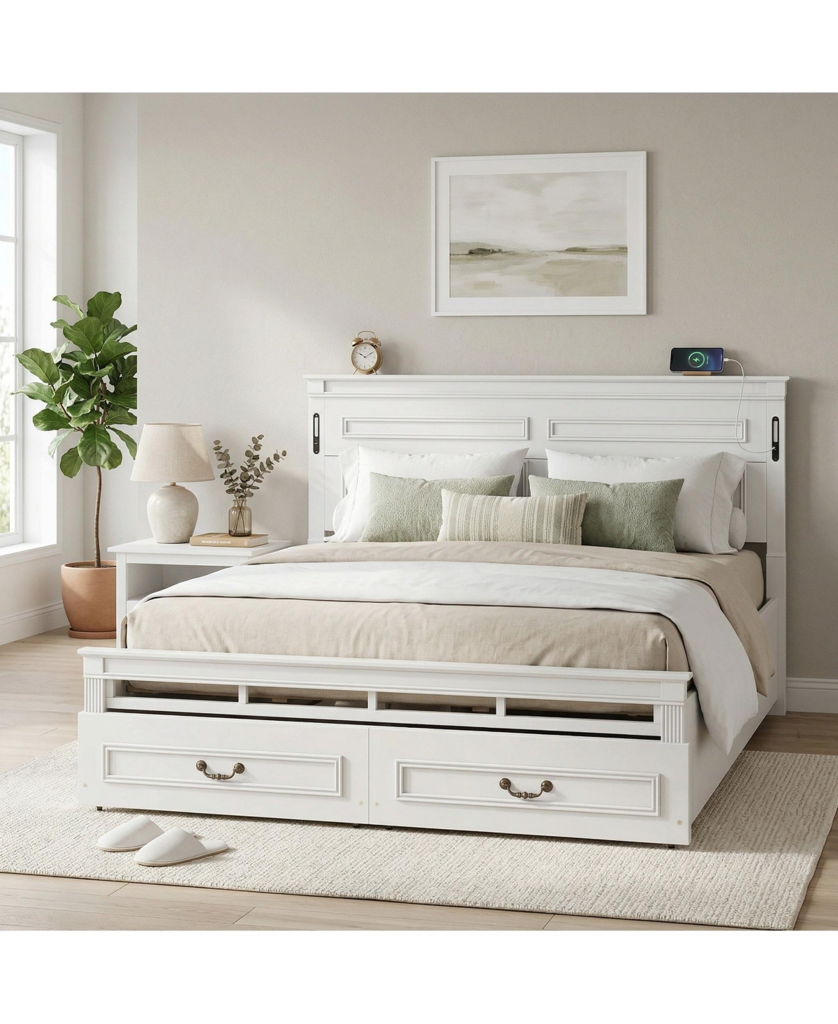 Click here for Sailvan Bed with 2 Storage Drawers  Led Lights  Us... prices