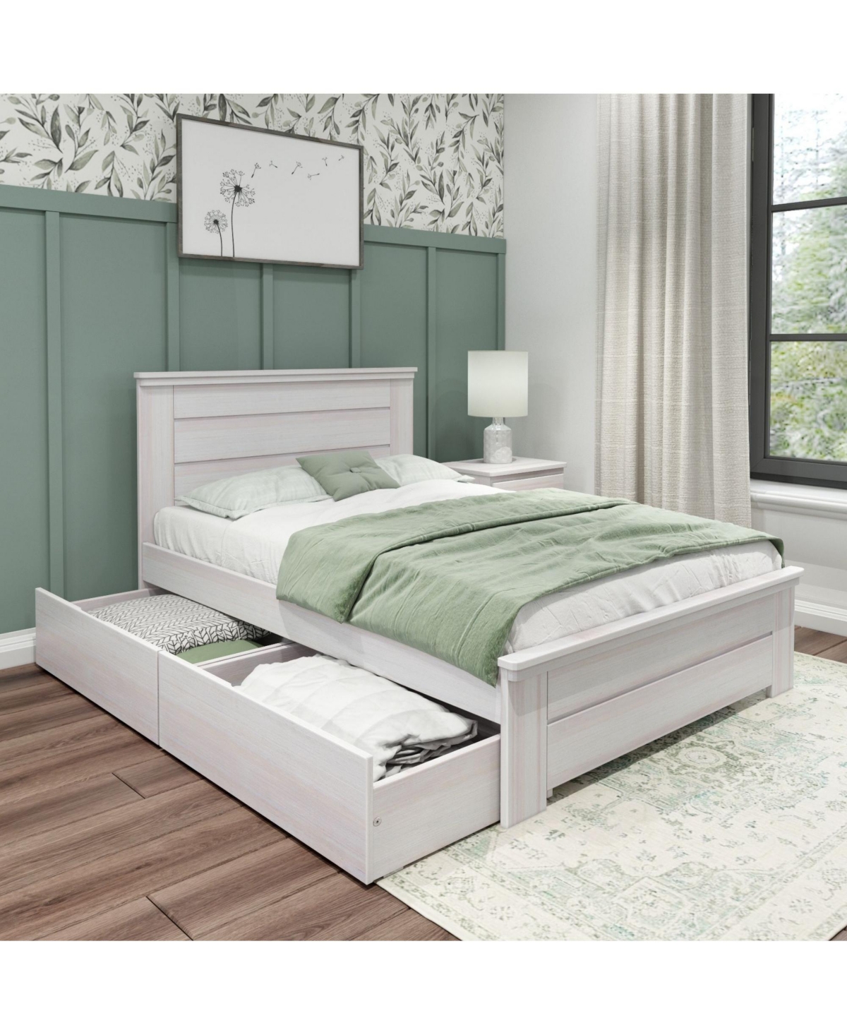 Click here for Max & Lily Full Size Bed Frame with Storage Drawer... prices