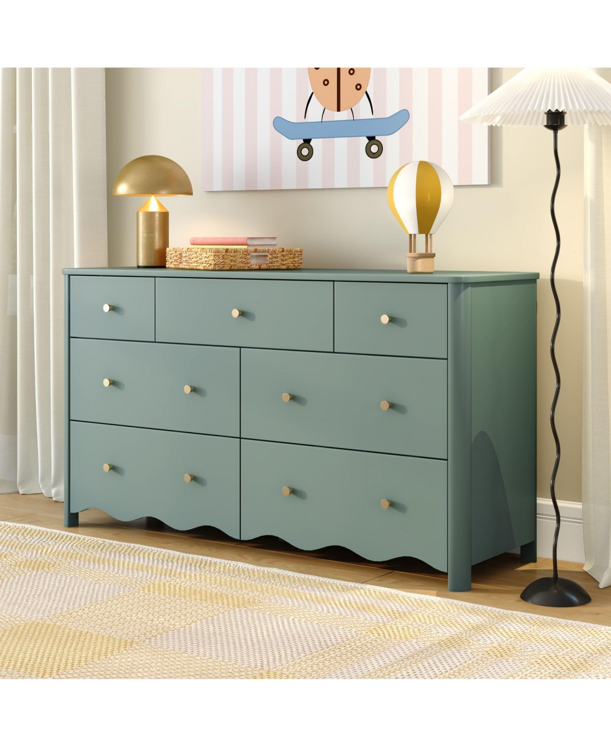Click here for Max and Lily Sutton 7 Drawer Dresser - Meadow gree... prices