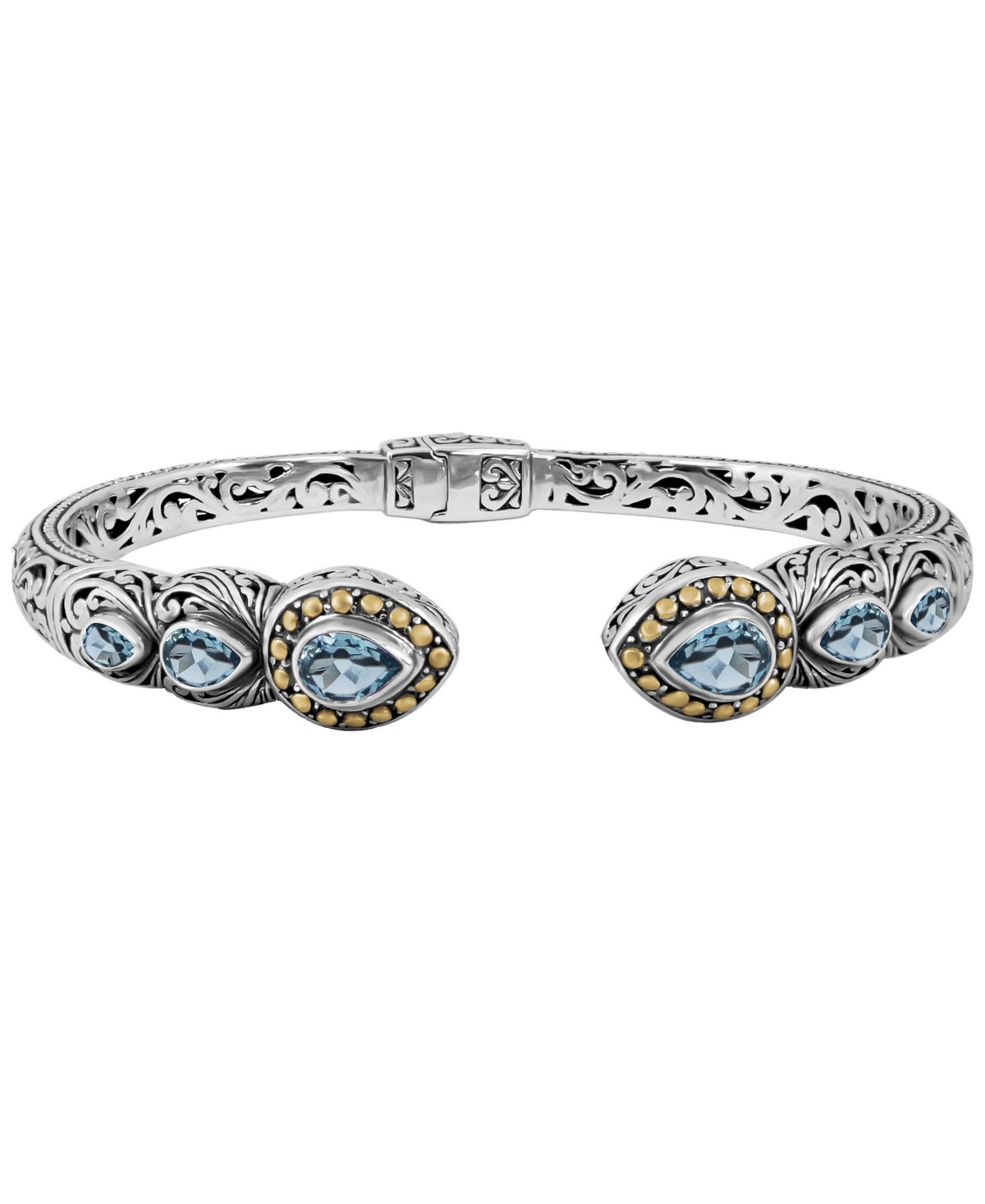 Click here for Devata Topaz and Ubud Cuff Bracelet in Sterling Si... prices