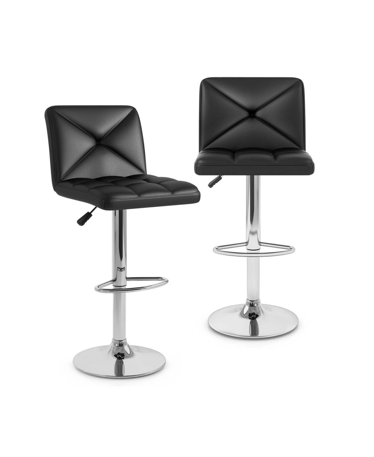 Click here for Slickblue Pu Leather Bar Stools Set of 2 Adjustabl... prices