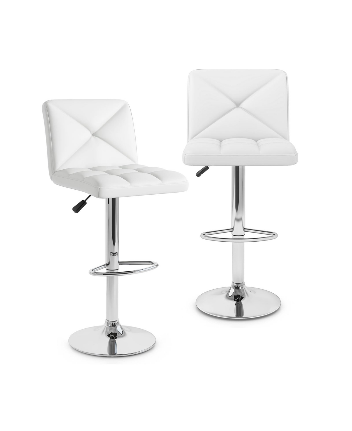 Click here for Slickblue Pu Leather Bar Stools Set of 2 Adjustabl... prices