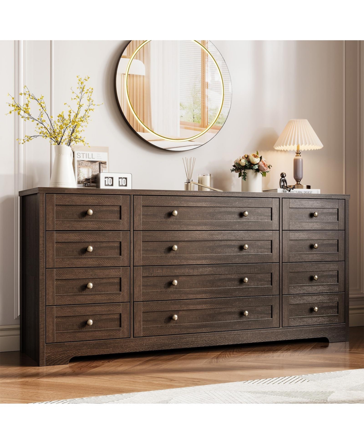 Click here for gaomon 12 Drawer Wood Dresser with Wide Top for 65... prices