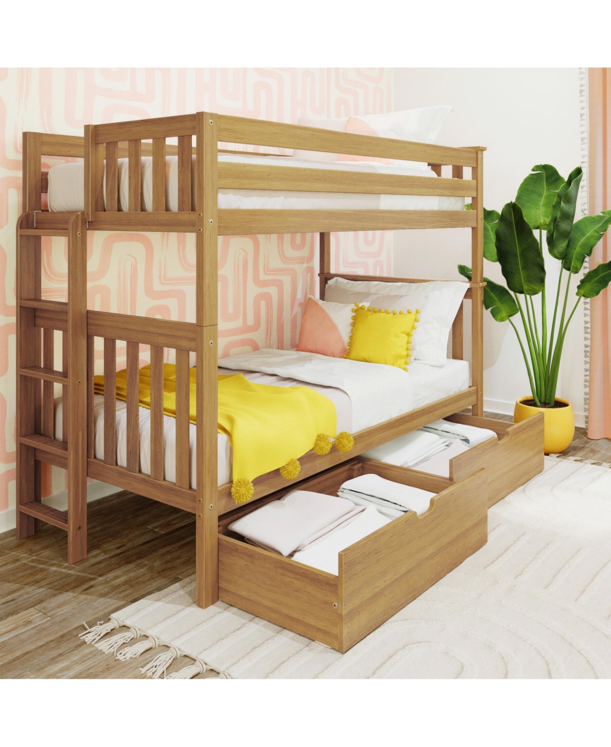 Click here for Max & Lily Twin Bunk Bed With Ladder on End and St... prices