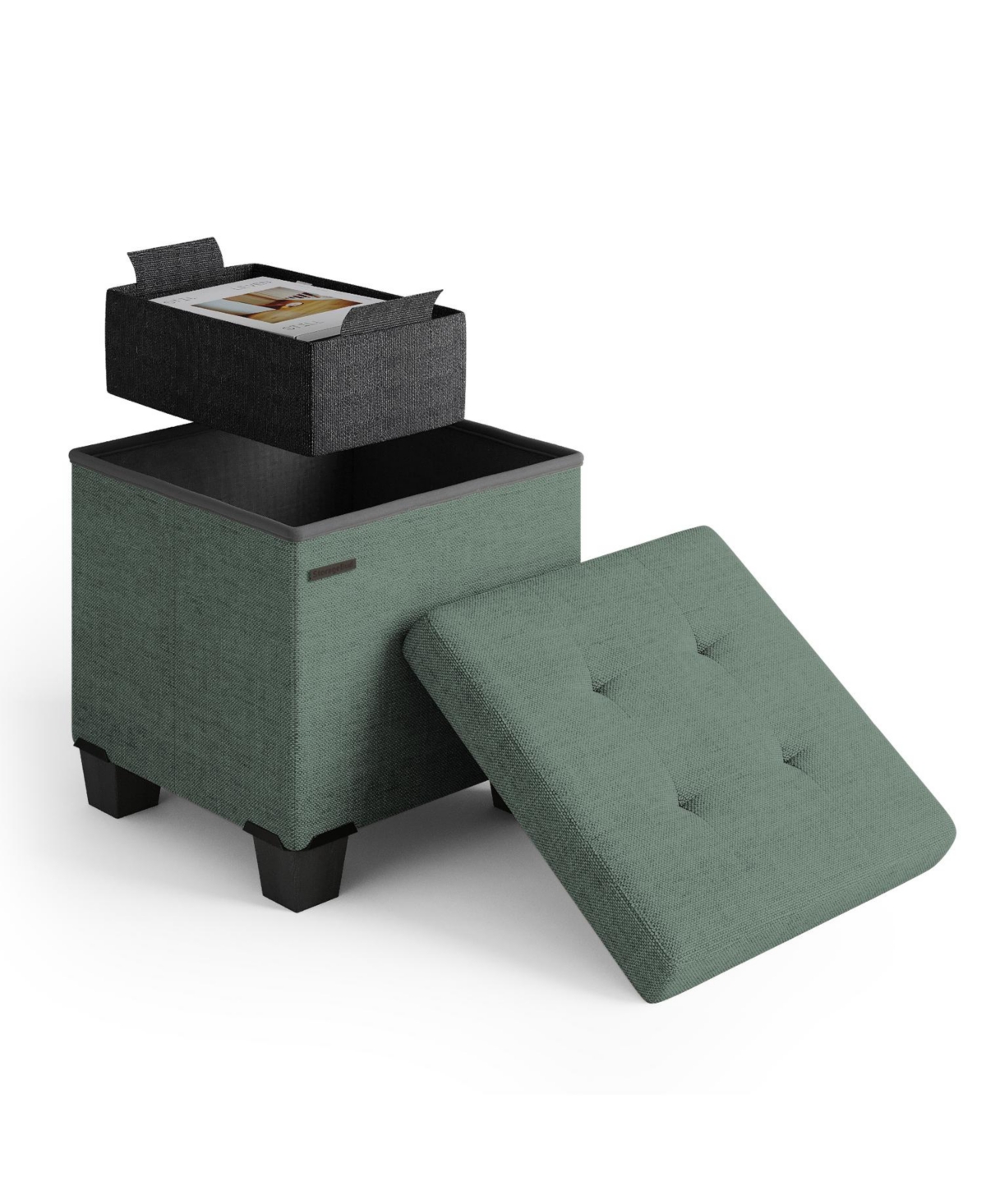 Click here for Nestl 15 Inch Ottoman Storage Bench with Storage B... prices