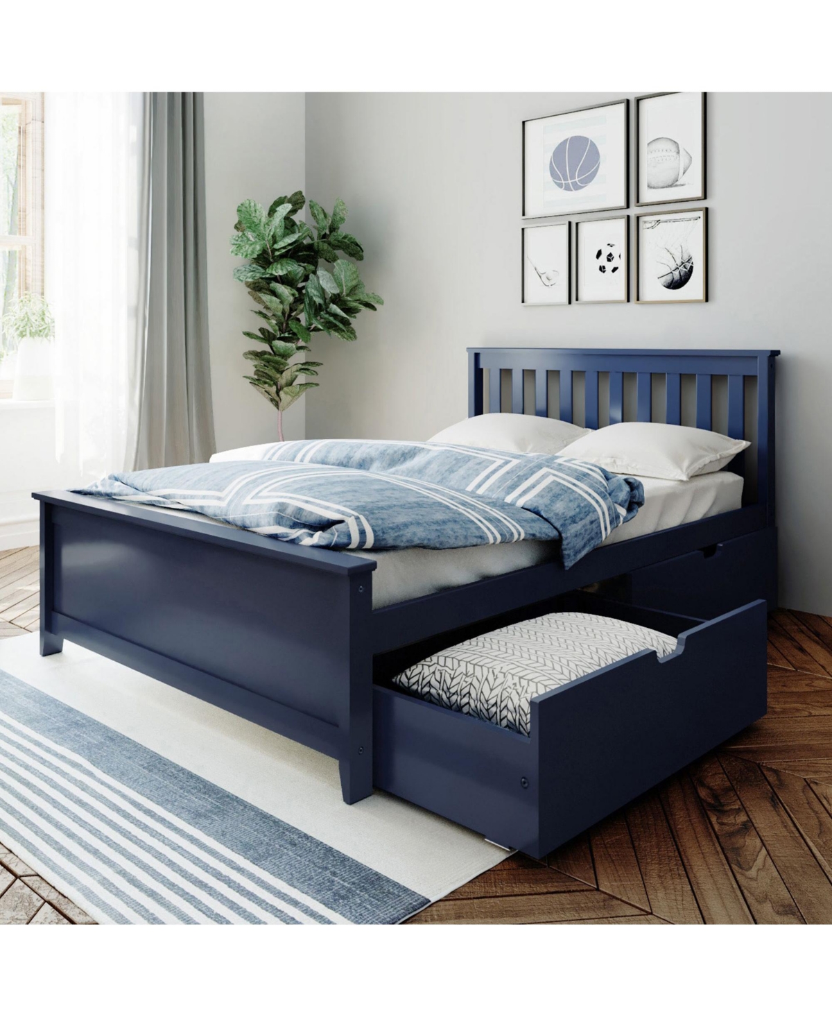 Click here for Max and Lily Full Size Bed Frame with Storage Draw... prices
