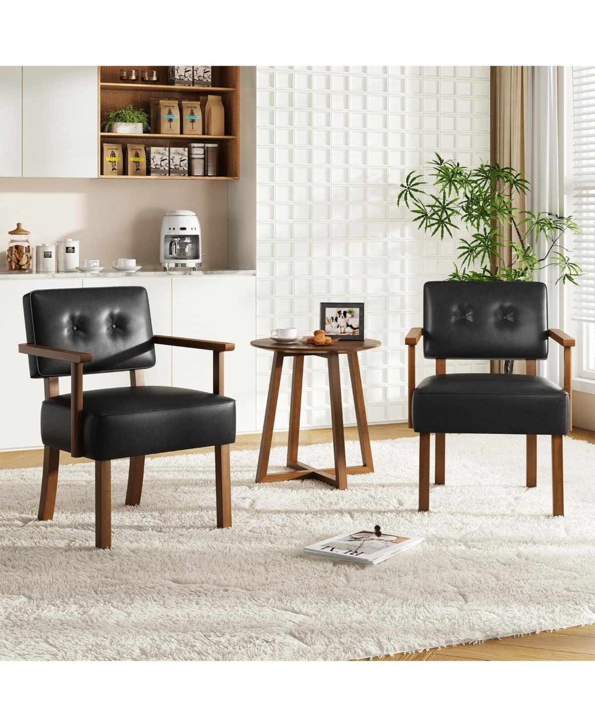Click here for gaomon Set of 2 Mid Century Modern Accent Chairs... prices