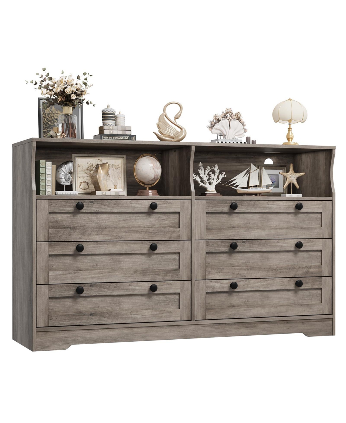 Click here for gaomon 6 Drawer Dresser with Rgb Led Lights  Power... prices