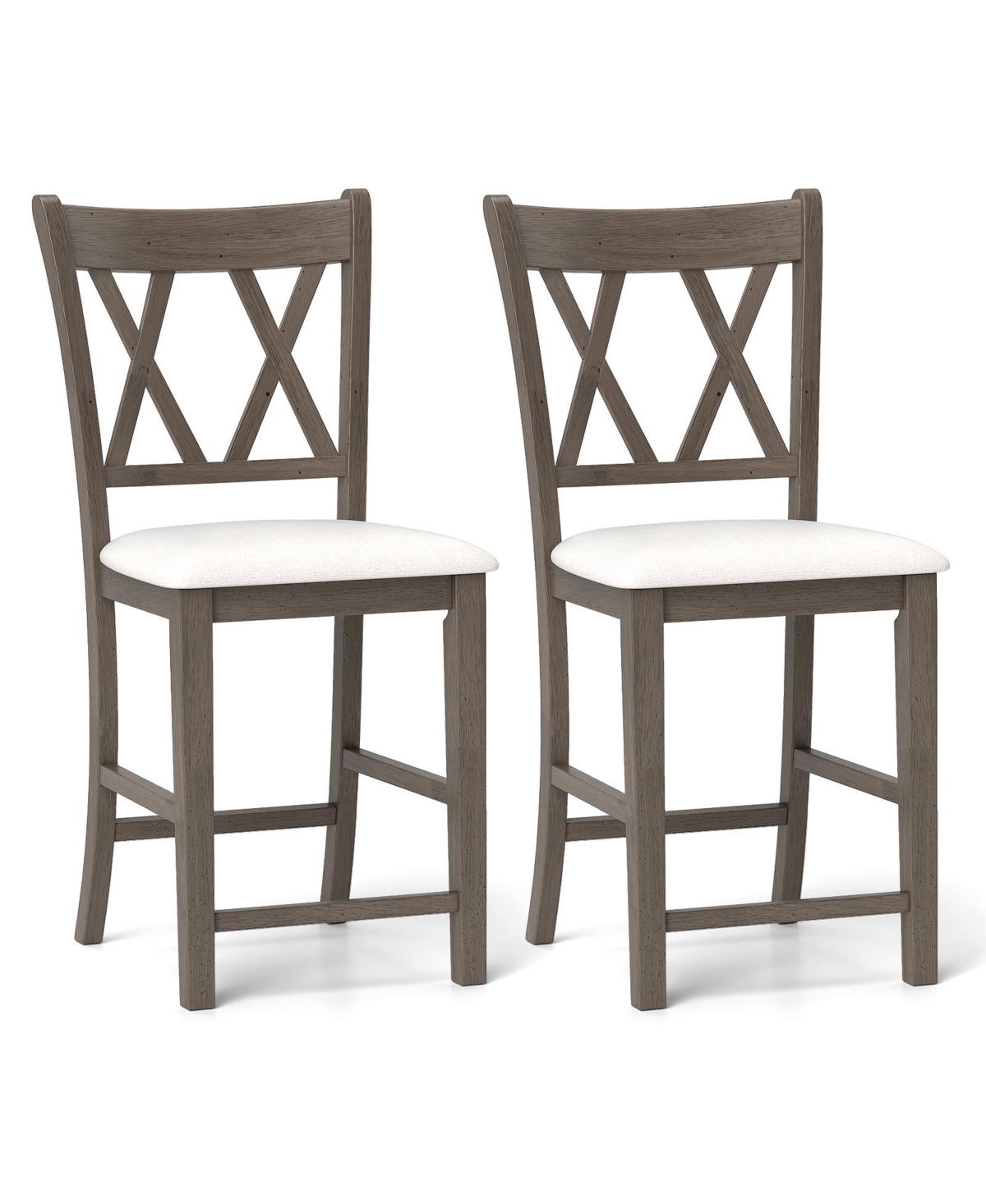 Click here for Slickblue Beige Linen Upholstered Bar Stool Set 2... prices