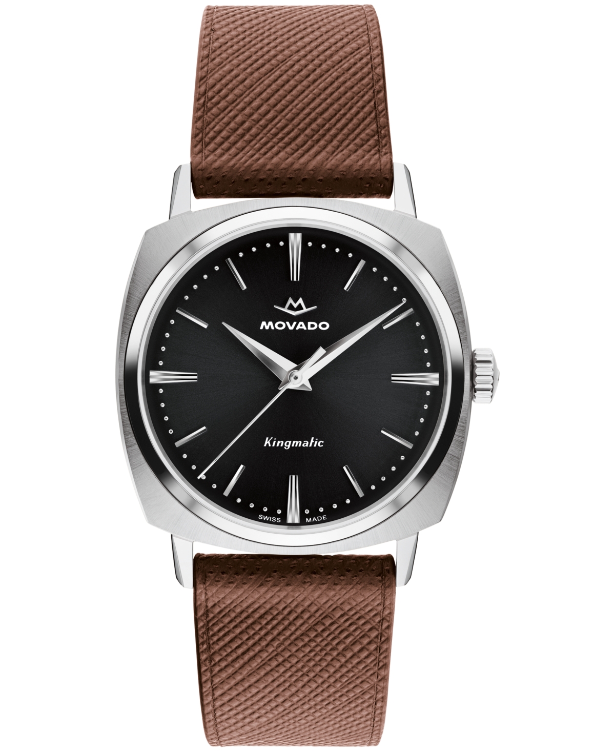 Click here for Movado Mens Kingmatic Swiss Automatic Brown Leathe... prices