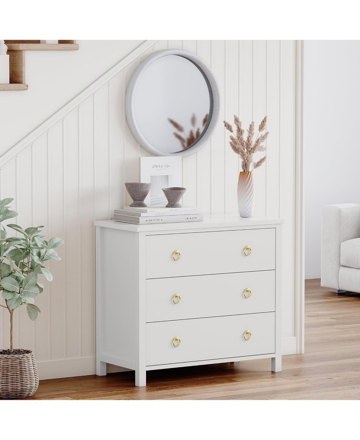 Click here for gaomon 3 Drawer Tall Dresser for Bedroom  Modern F... prices