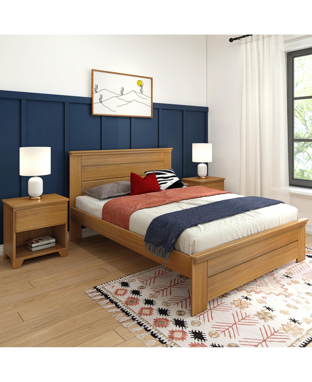 Click here for Max & Lily Farmhouse Queen Panel Bed  Pecan - Peca... prices