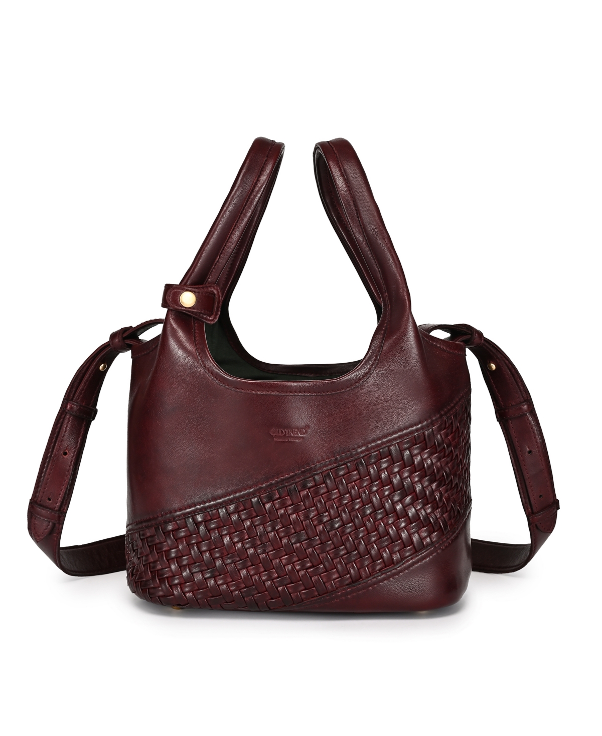 Click here for Old Trend Lily Small Handwoven Tote Handbag - Burg... prices