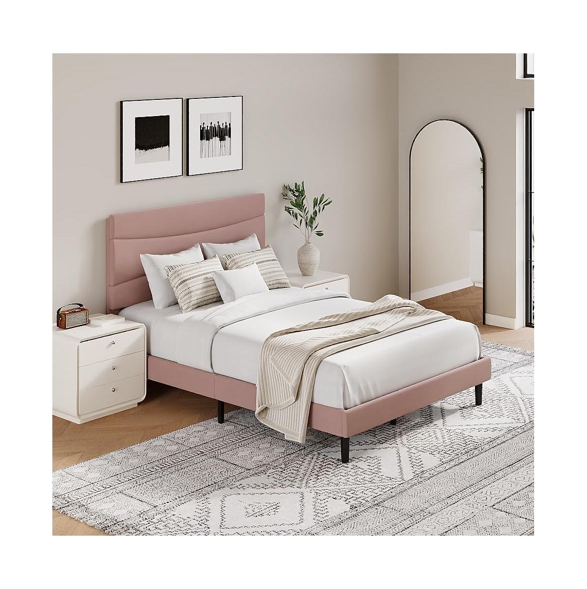 Click here for gaomon Modern Upholstered Bed Frame with Soft Head... prices