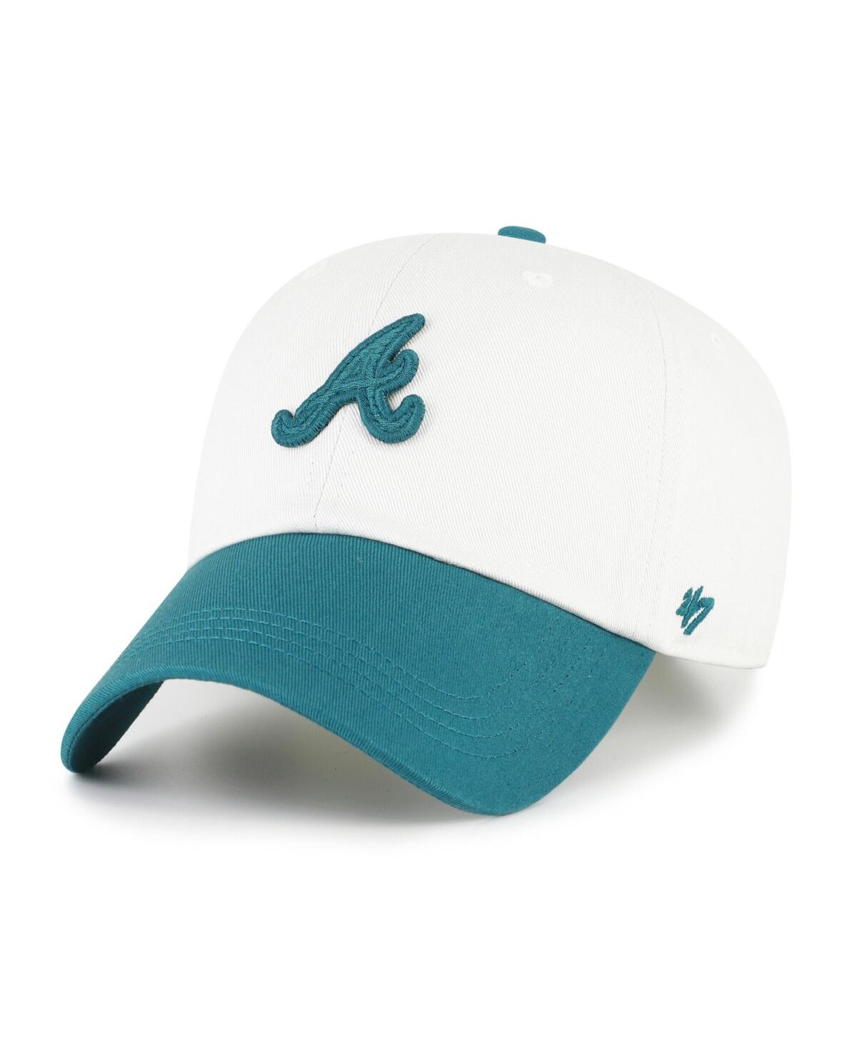 Click here for 47 Brand Mens White/Teal Atlanta Braves Contempora... prices