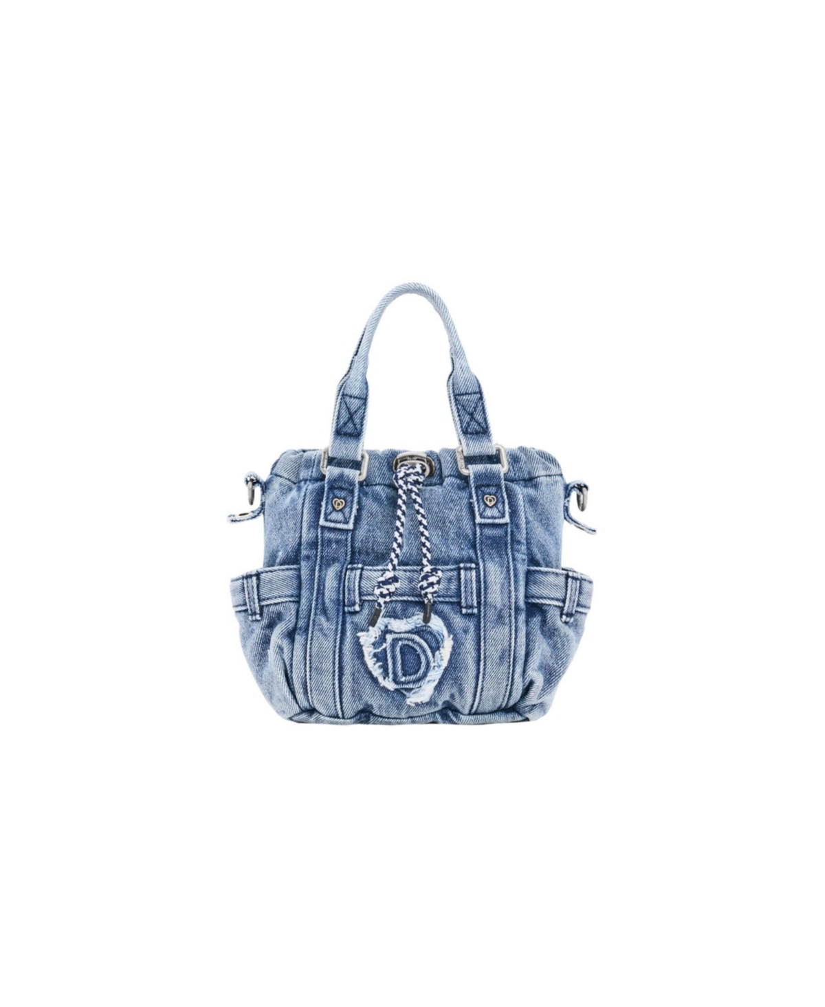 Click here for Desigual Womens Mini denim crossbody bag - Light b... prices