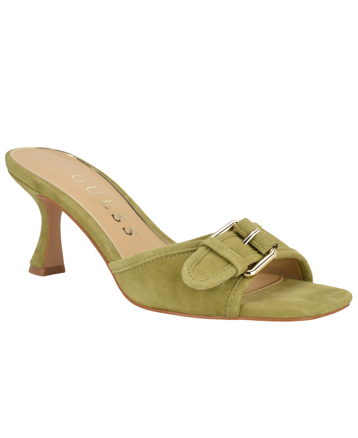 Click here for Guess Womens Dista Buckle Kitten Heel Sandals - Ol... prices