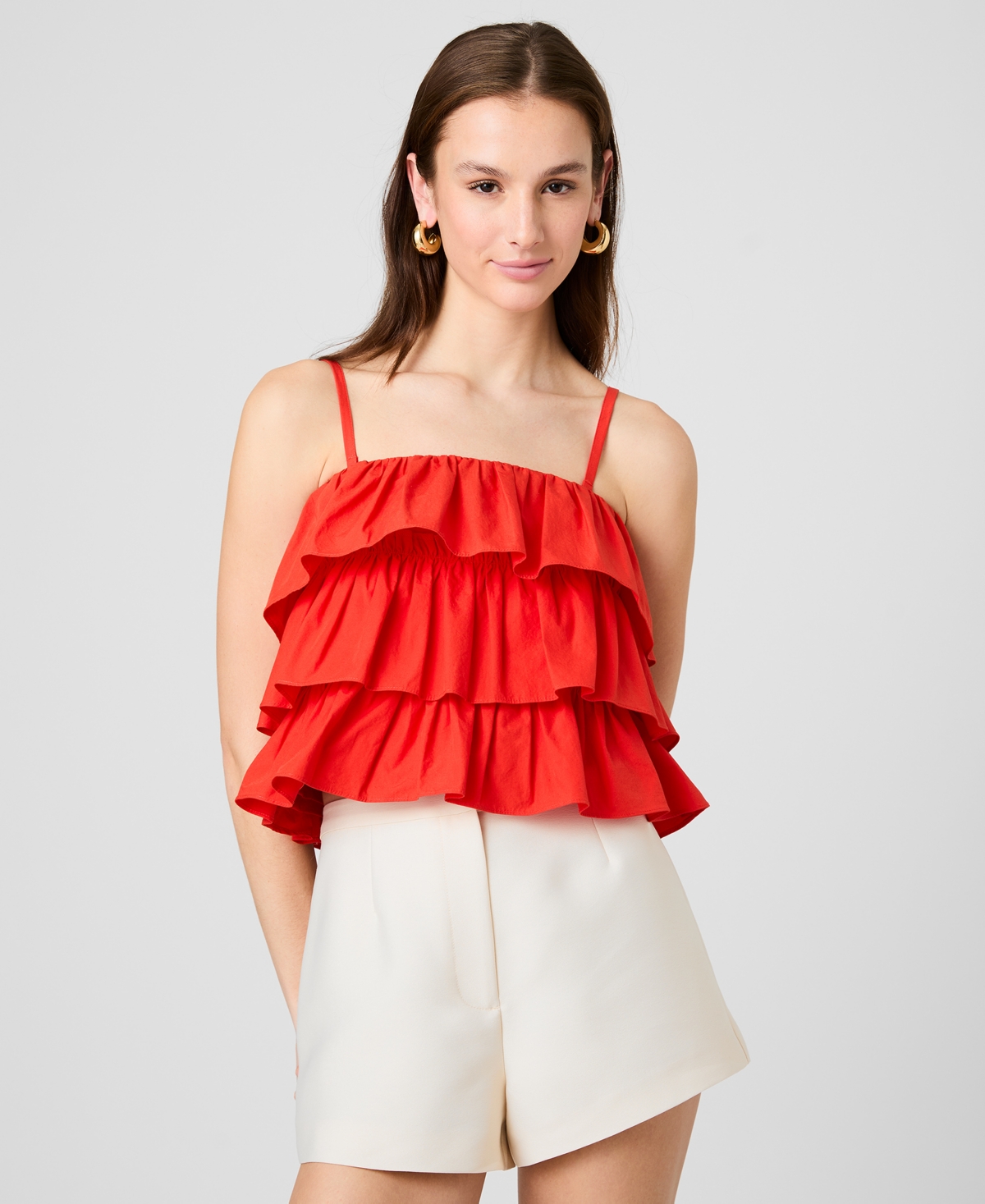 Click here for French Connection Womens Aimee Ruffle Detail Cotto... prices