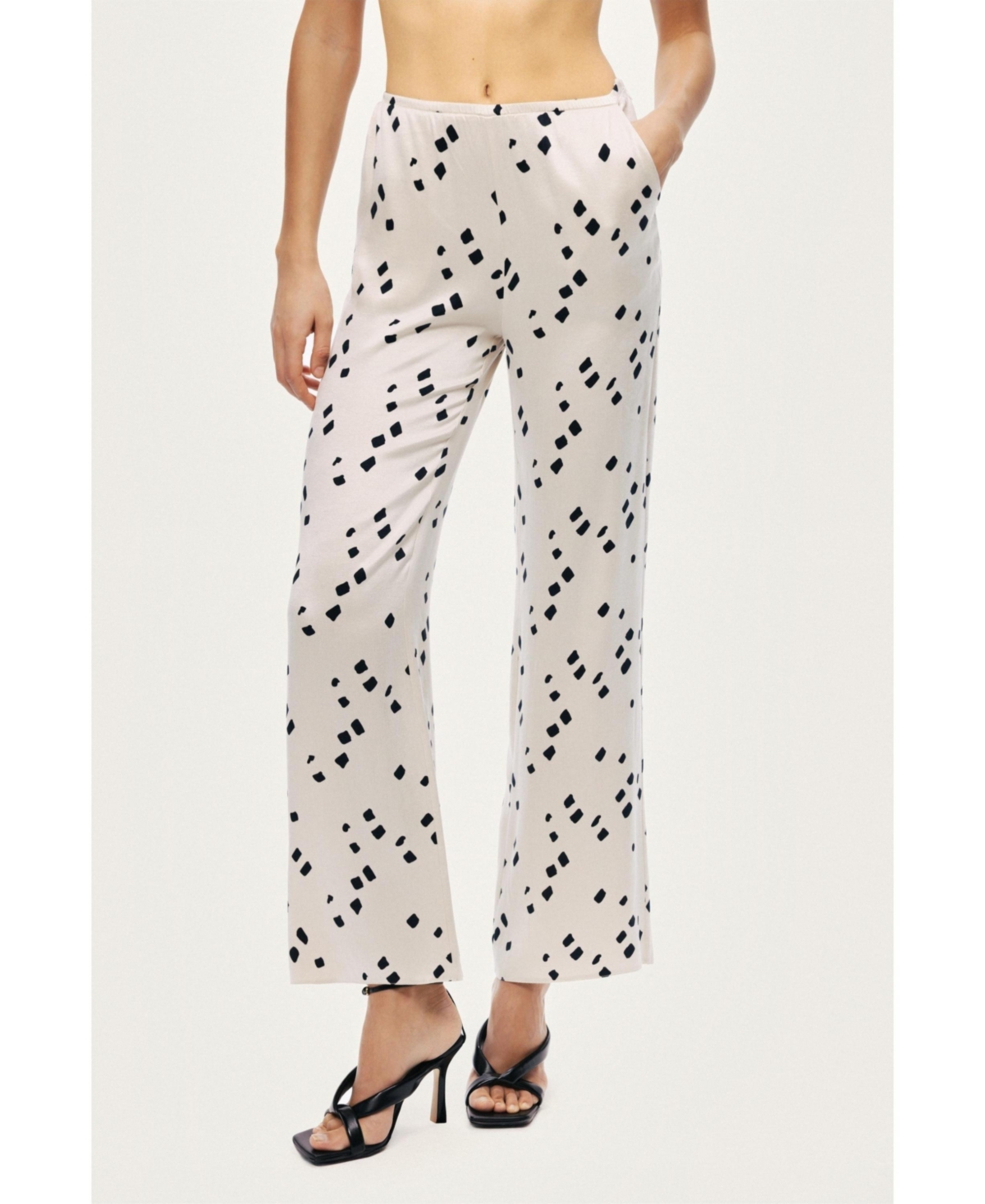 Click here for Nocturne Womens Printed Wide-Leg Pants - Multi-col... prices