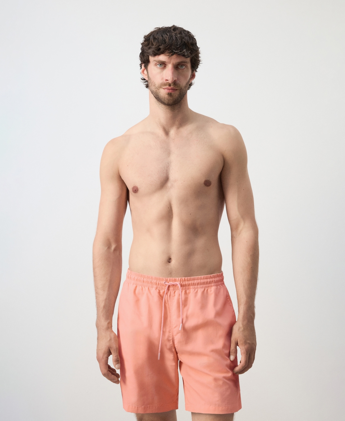 Click here for Mango Mens Basic Drawstring Swimsuit - Salmon prices