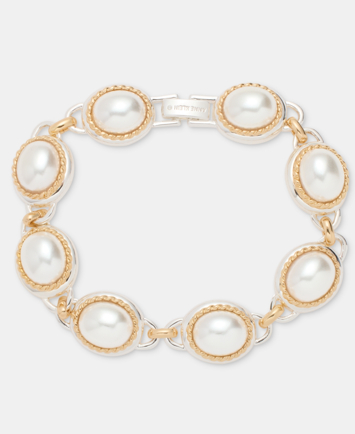 Click here for Anne Klein Two-Tone Imitation Pearl Metal Roping L... prices