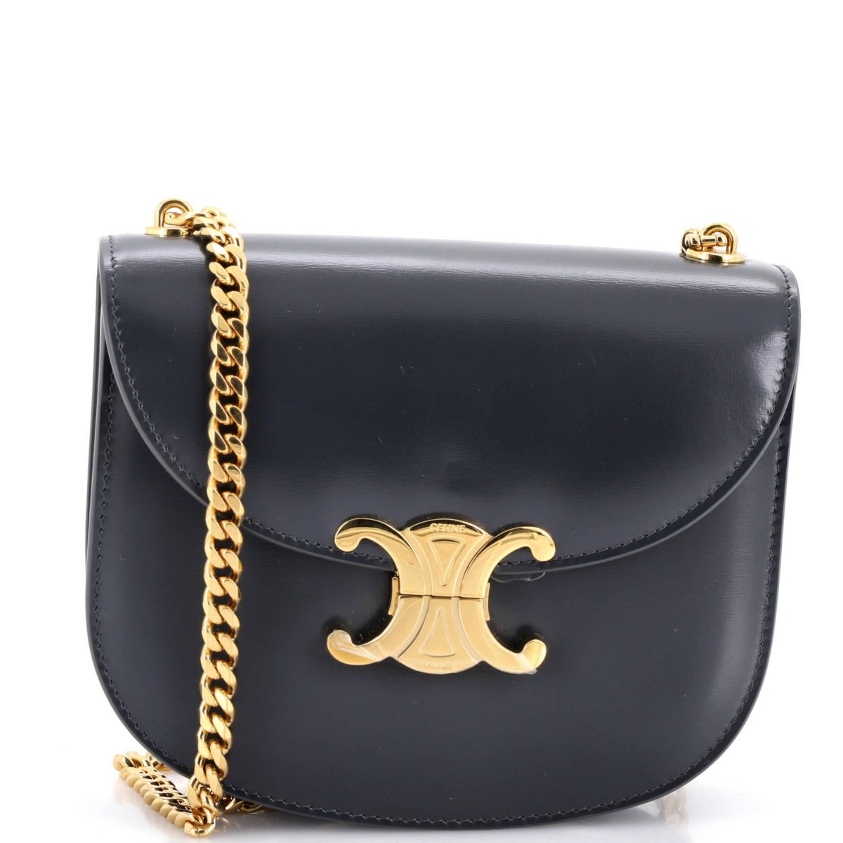 Click here for Pre-Owned Celine Triomphe Besace Clea Chain Flap B... prices