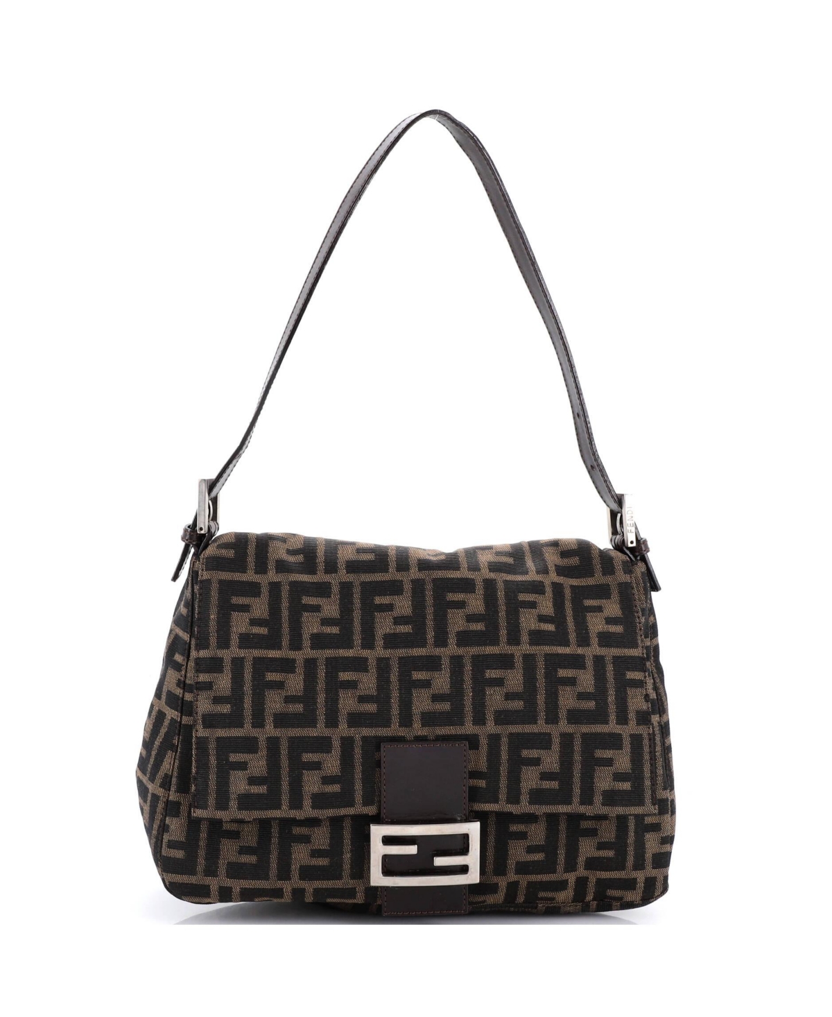 Click here for Pre-Owned Fendi Mama Forever Bag Zucca Canvas - Br... prices