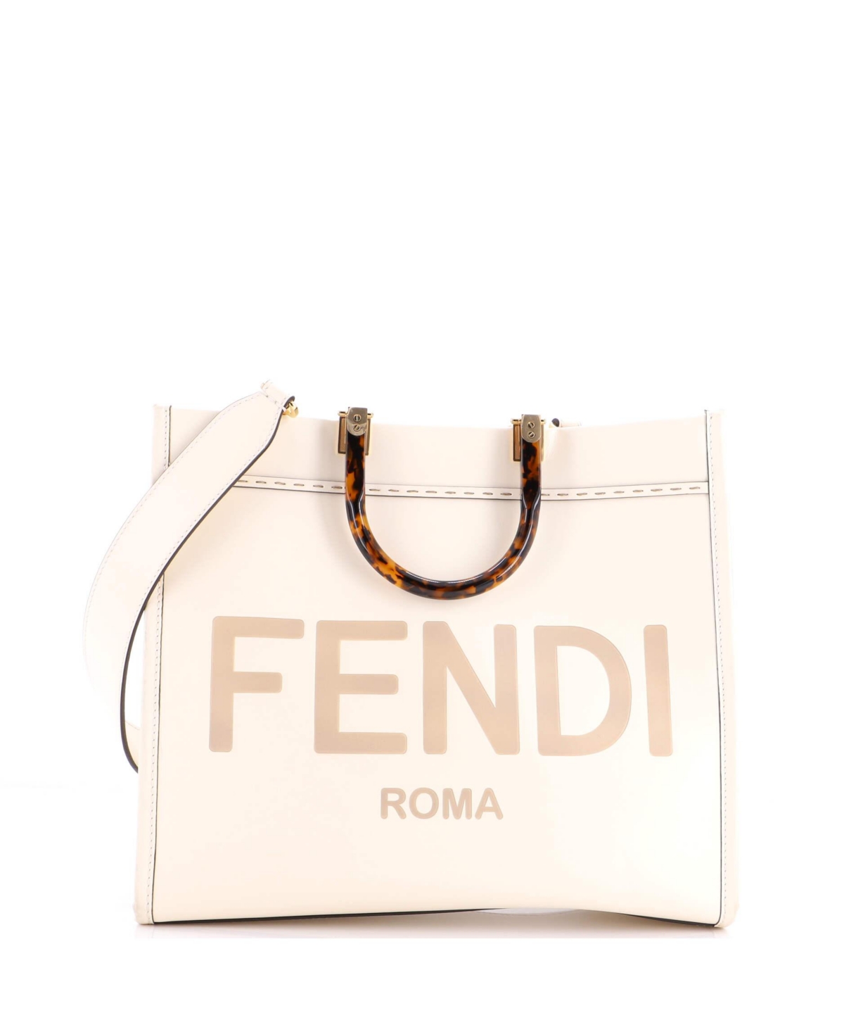 Click here for Pre-Owned Fendi Medium Sunshine Shopper Tote Leath... prices