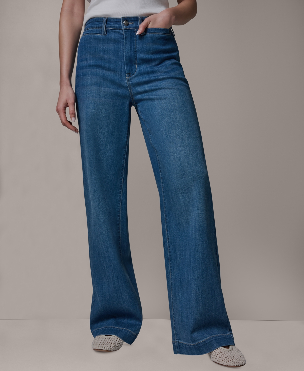 Click here for Donna Karan Weekend Womens High-Rise Wide Leg Trou... prices