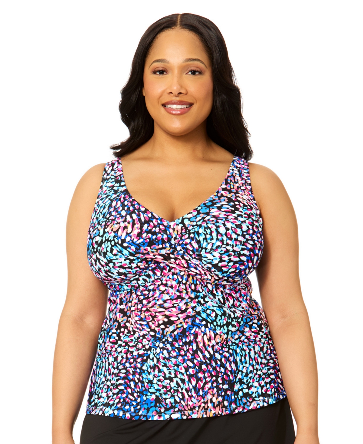 Click here for Island Escape Plus Size V-Neck Monterey Tankini To... prices