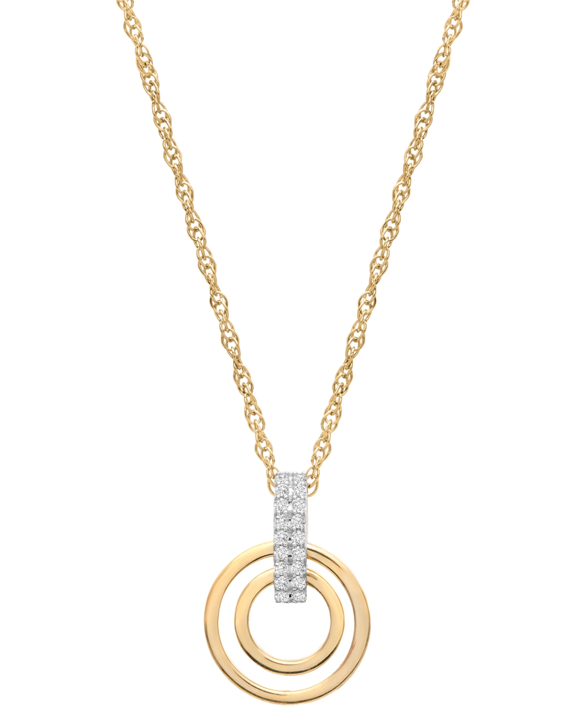 Click here for Macys Diamond Circle Pendant Necklace (1/10 ct. t.... prices
