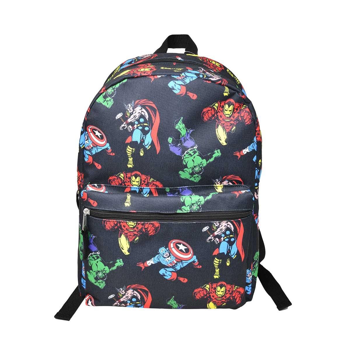 Click here for Marvel Avengers All Over Print Black 16 Nylon Scho... prices