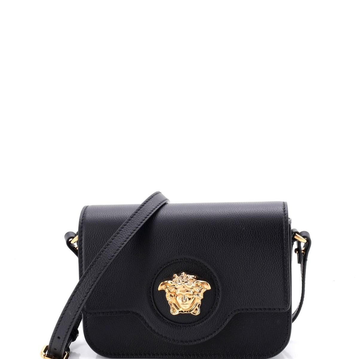 Click here for Pre-Owned Versace Small La Medusa Flap Shoulder Ba... prices