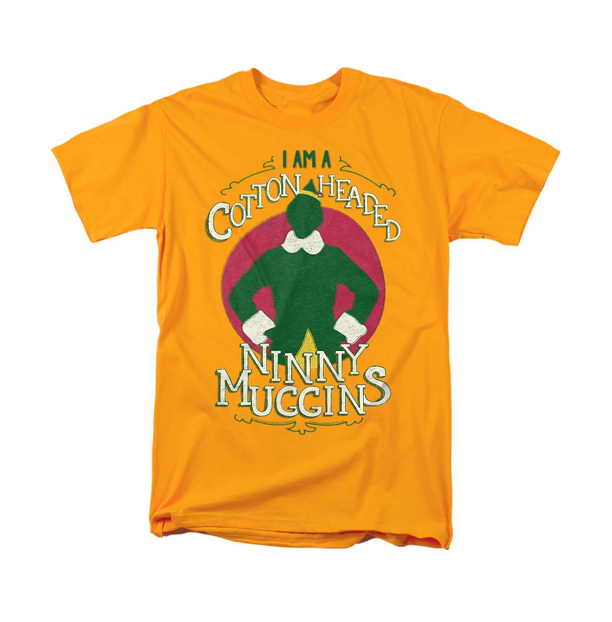 Click here for Elf Mens Cotton Headed T Shirt - Gold prices