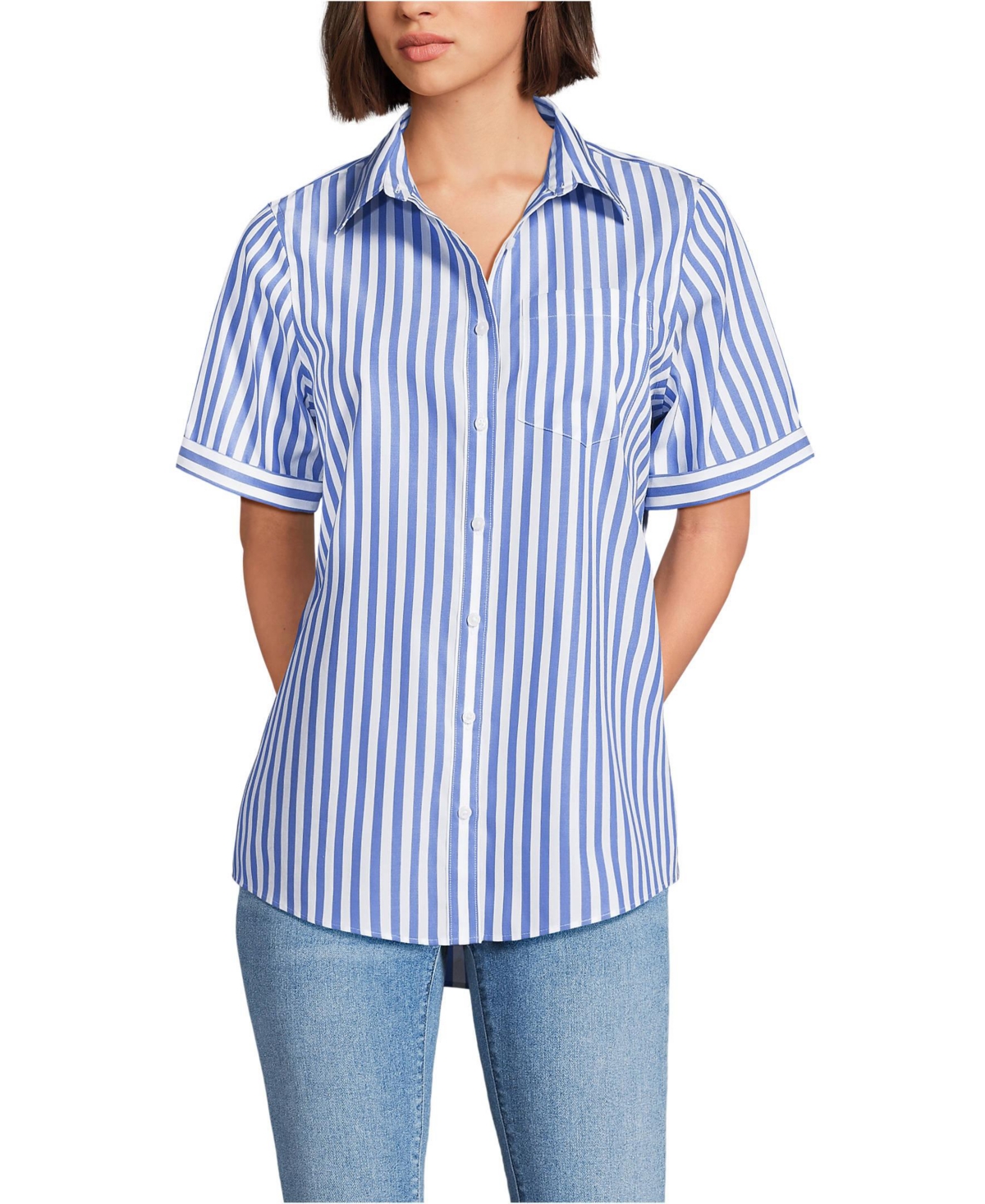 Click here for Lands End Womens Tall Wrinkle Free No Iron Shirt -... prices