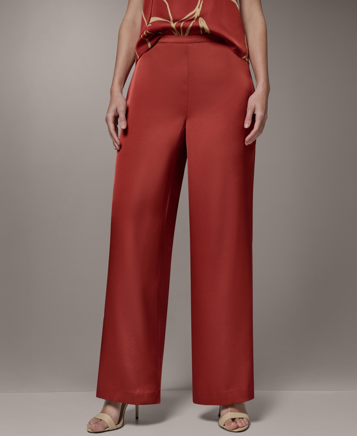 Click here for Donna Karan New York Womens Wide-Leg Mid-Rise Full... prices